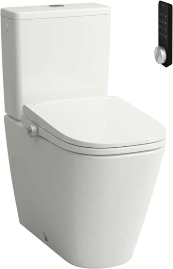 Laufen Cleanet Meda - Stojící elektronický bidet s keramikou, vario odpad, Rimless, SoftClose, bílá H606110000S002