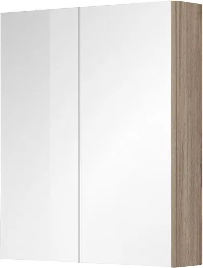 Mereo Mereo, Aira, koupelnová galerka 60 cm nebo 80 cm, zrcadlová skříňka, 2x dveře, dub Kronberg, CN716GD