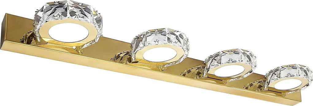 Toolight APP1941-4W, nástěnná LED svítilna, 620 mm, zlatá lesklá, OSW-66075