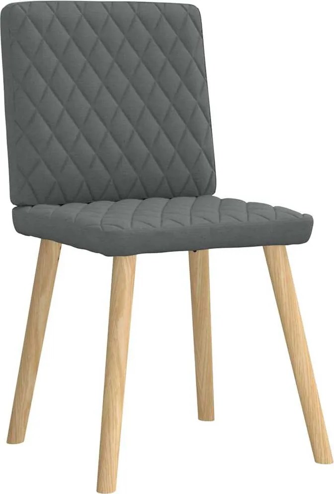 Jídelní židle 4 ks tmavě šedé textil 3315222