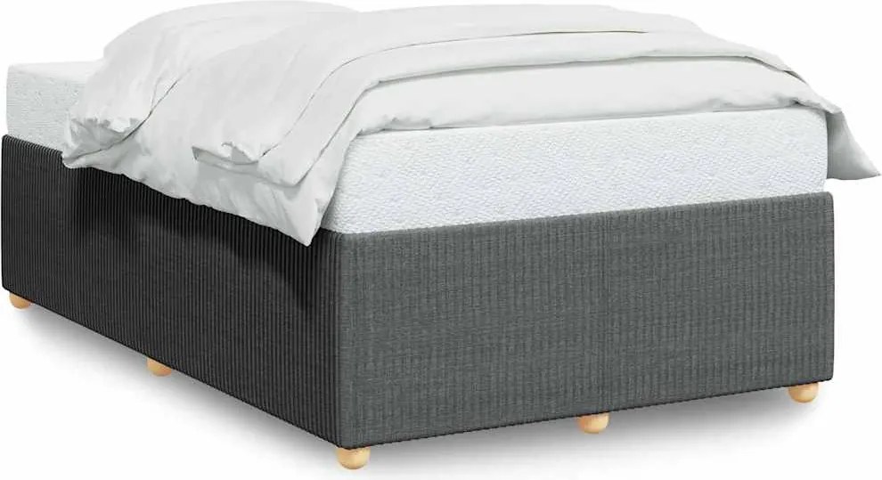 Rám postele bez matrací tmavě šedá 120x190 cm textil 3284922
