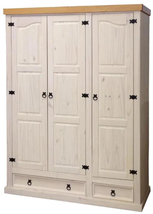 Masivní bílá skříň 3 dveřová CORONA