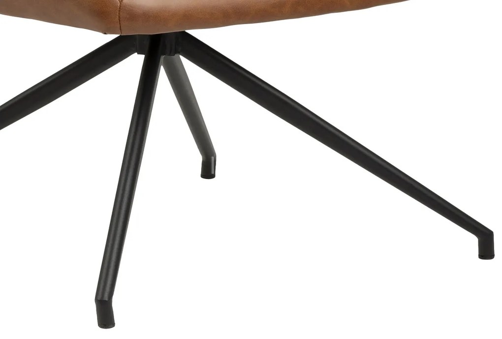 Designové otočné křeslo Allison koňakové - skladem