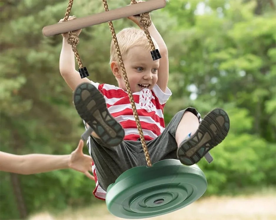 Verk Group Dětský kulatý disk zahradní houpačka lano silné
