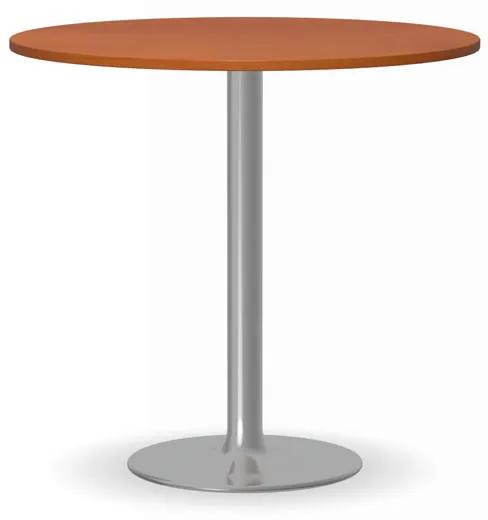 B2B Partner Konferenční stolek Filip II, kruh 800 mm, chromovaná podnož, deska třešeň