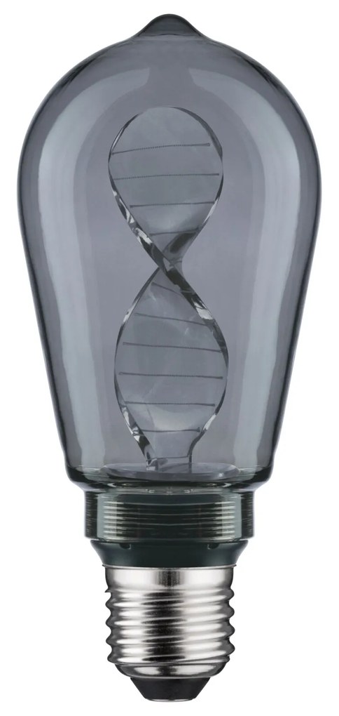 Paulmann 28886 Helix Inner Glow, kouřová dekorativní žárovka E27 LED 3,5W 1800K, průměr 6,4cm