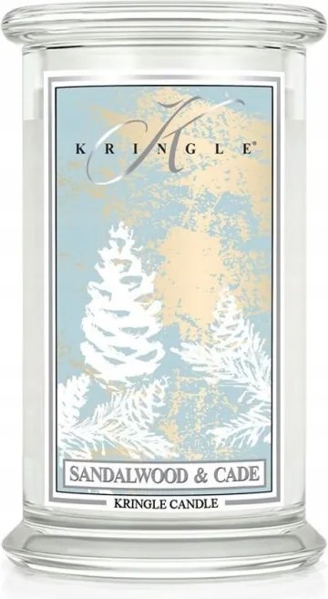 Sandalwood & Cade Kringle Candle velká svíčka se dvěma knoty (624 g)