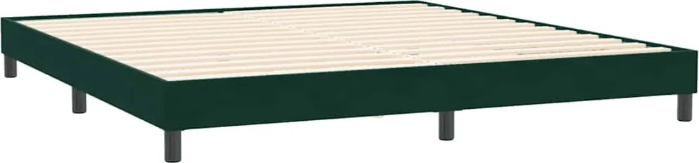 Postel Box Spring bez matrace tmavě zelená 200x210 cm samet 3315846