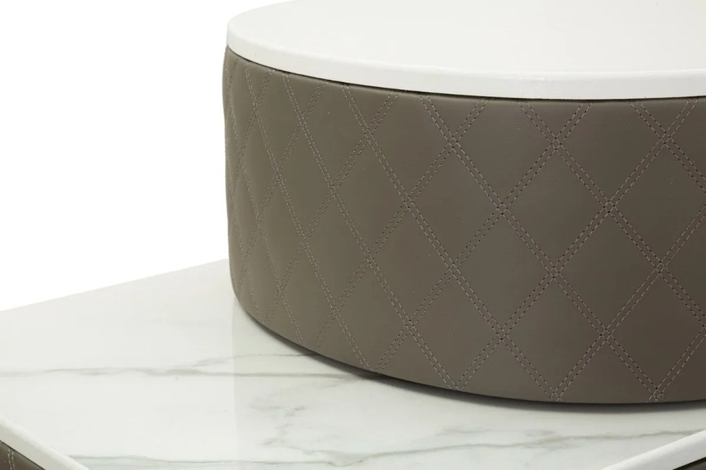 Designový toaletní stolek s taburetkou Pembroke šedý