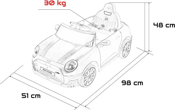 Elektrické autíčko Mini Cooper zelené