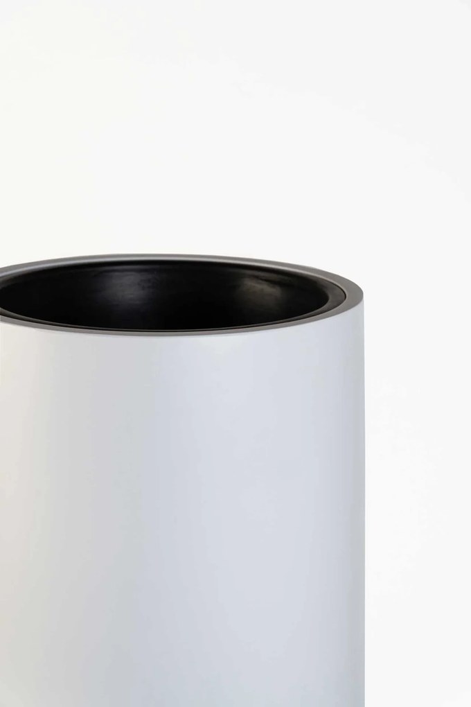 Vysoký květináč SOLERIO, sklolaminát, výška 120 cm, bílý mat, outlet