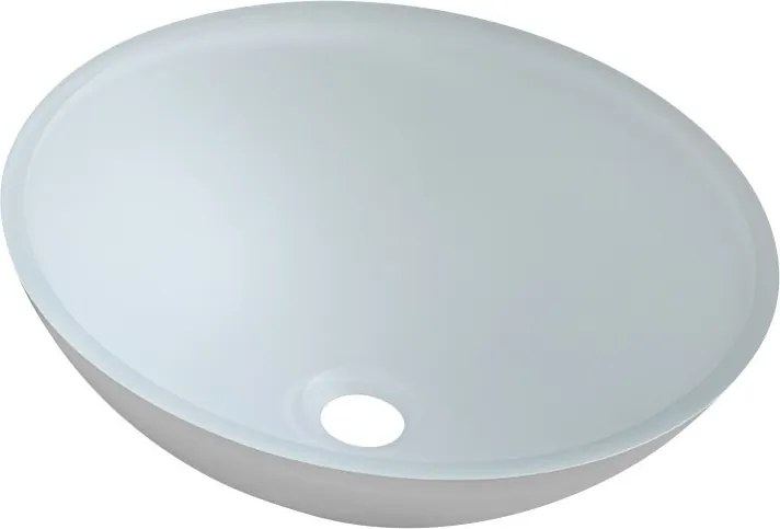 Sapho Sapho, TELICA skleněné gravírované umyvadlo, průměr 42 cm, bílá, TY181W