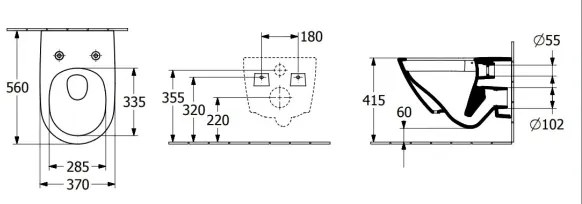 Villeroy & Boch 4670T0R1 - Závěsné WC SUBWAY 3.0 keramika/bílá