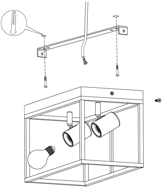 Eglo 98332 - Stropní svítidlo SILENTINA 2xE27/40W/230V