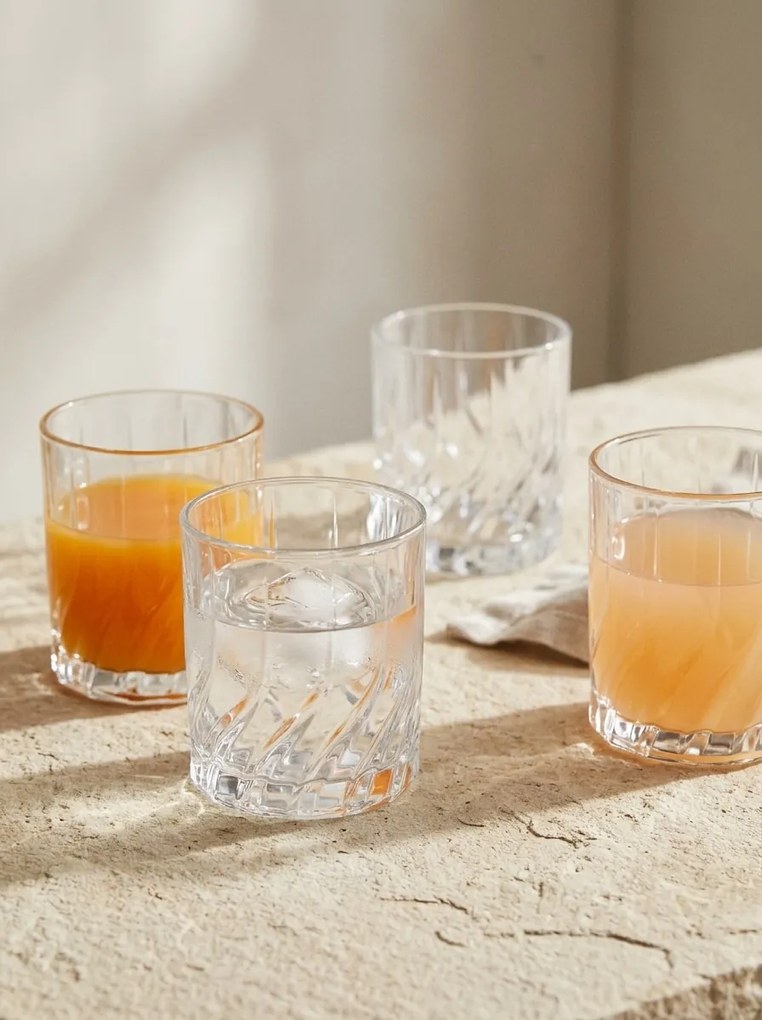 Sinsay - Sada sklenic s reliéfním vzorem 4 pack - clear