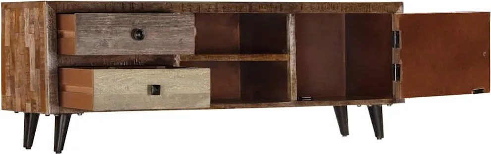 TV stolek 118 x 30 x 40 cm masivní mangovníkové dřevo 247330