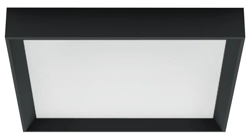 Linea Light Tara_Q, černé stropní svítidlo, 31W LED 2700K, 40x40cm