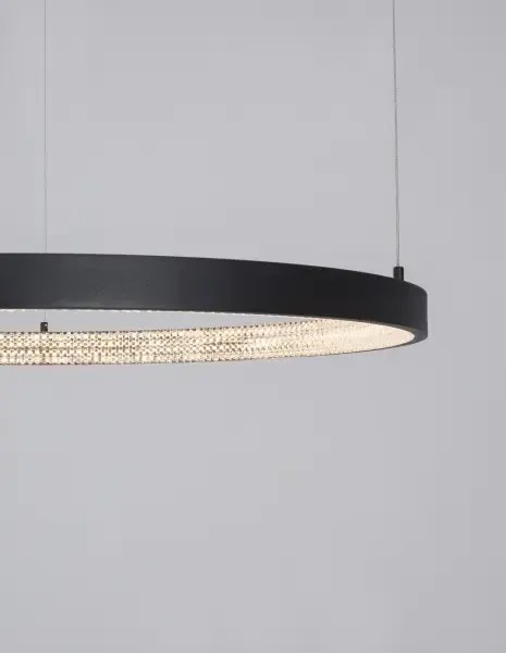 LED lustr Preston 80 černé