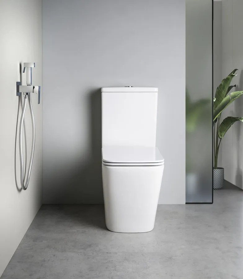 Sapho Sapho, CUBEMIX podomítková bidetová baterie se Stop sprškou, hranatá, chrom, CM040