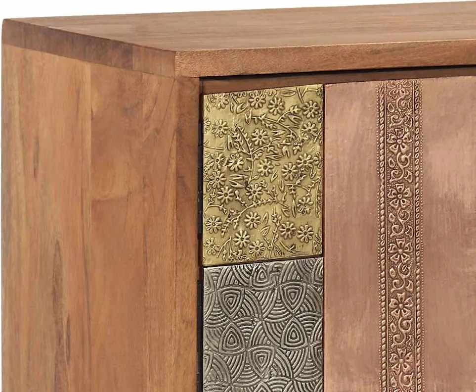 TV stolek 140 x 30 x 40 cm masivní akáciové dřevo 247682