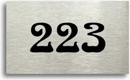 ACCEPT Číslo na dveře - typ 13 (50x30mm) - bílá tabulka - barevný tisk