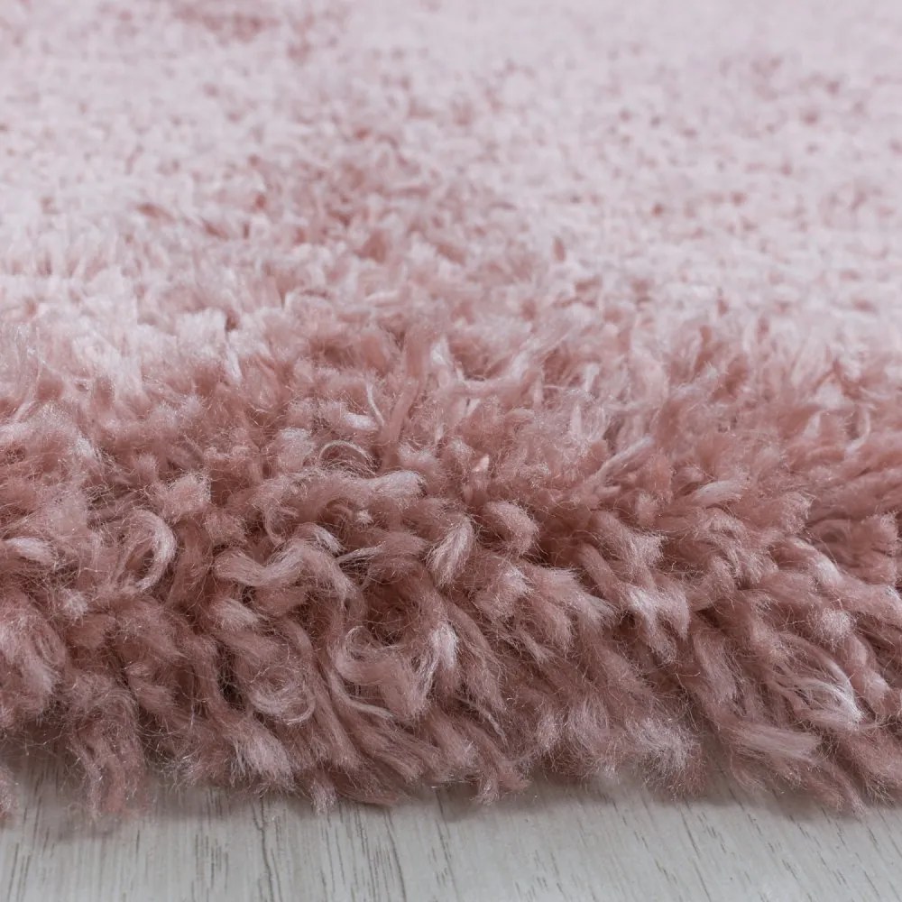 Kusový koberec Fluffy Shaggy 3500 rose 80x250 cm