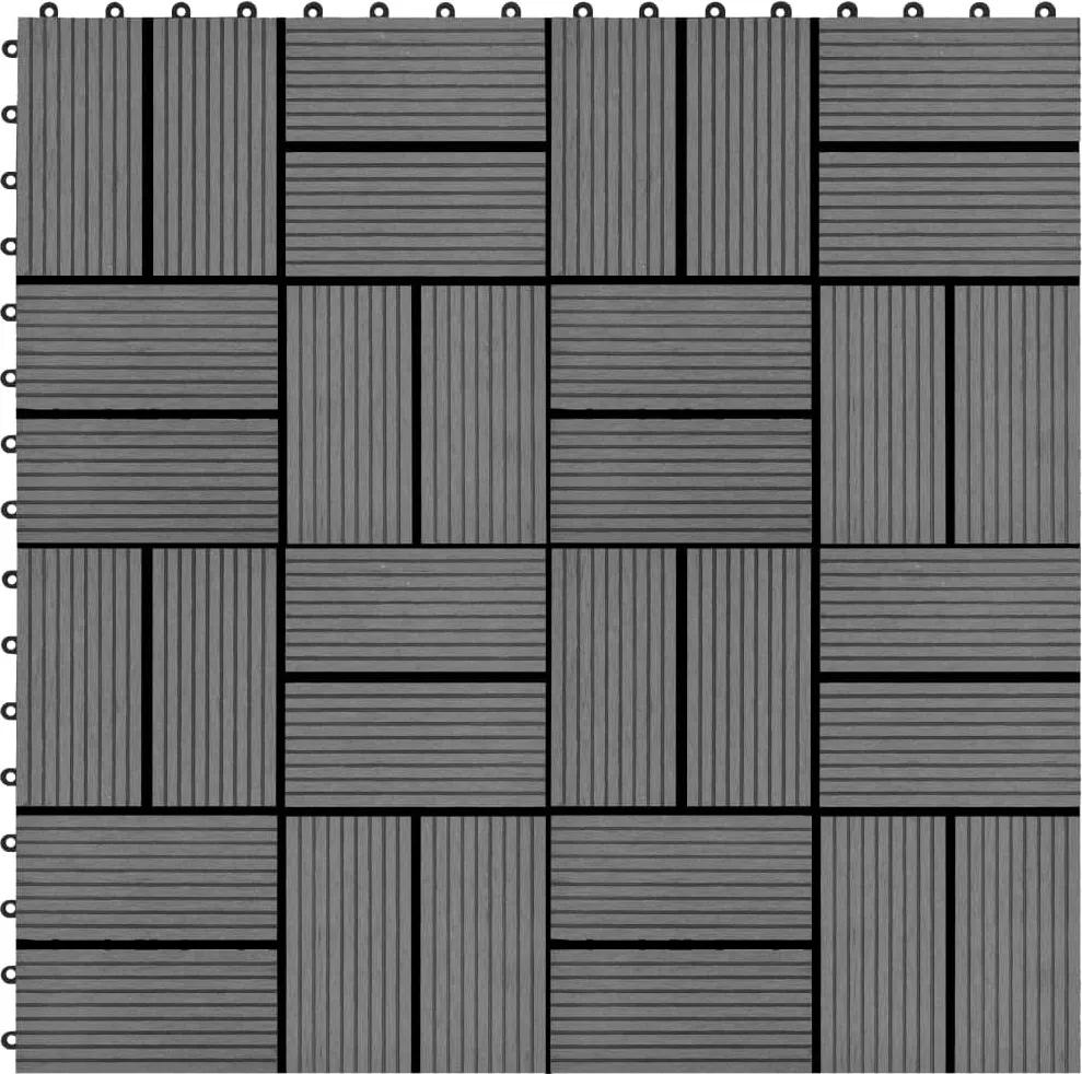 vidaXL Terasové dlaždice 11 ks 30 x 30 cm WPC 1 m² [45030] Barva: Hnědá