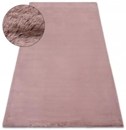 koberec BUNNY růžový, imitace králíčí kožešiny velikost 140x190 cm | krásné koberce cz