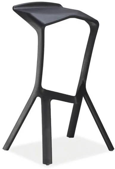 Barová židle Volt, plast černý