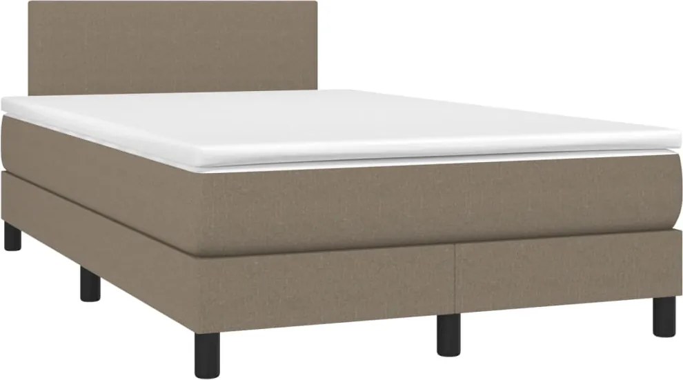 Box spring postel s matrací a LED taupe 120x190 cm textil 3270029