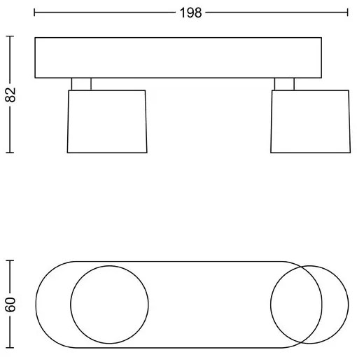 Philips - LED Stmívatelné bodové svítidlo STAR 2xLED/4,5W/230V