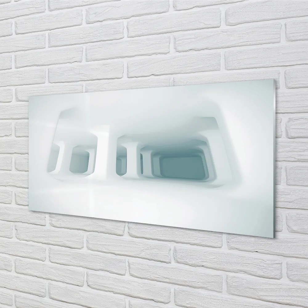 akrylový obraz Bílá 3d podpora 100x50 cm
