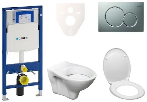 Cenově zvýhodněný závěsný WC set Geberit do lehkých stěn / předstěnová montáž + WC Ceramia S-Line Pro 111.300.00.5ND3