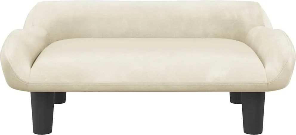 Pelíšek pro psy krémový 70 x 40 x 24 cm samet 171957