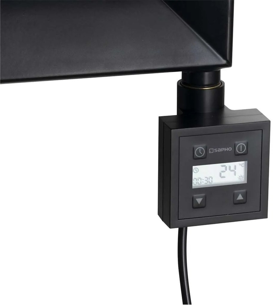 Sapho KTX - Topná tyč s termostatem, 800 W, matná černá KTX-B-800