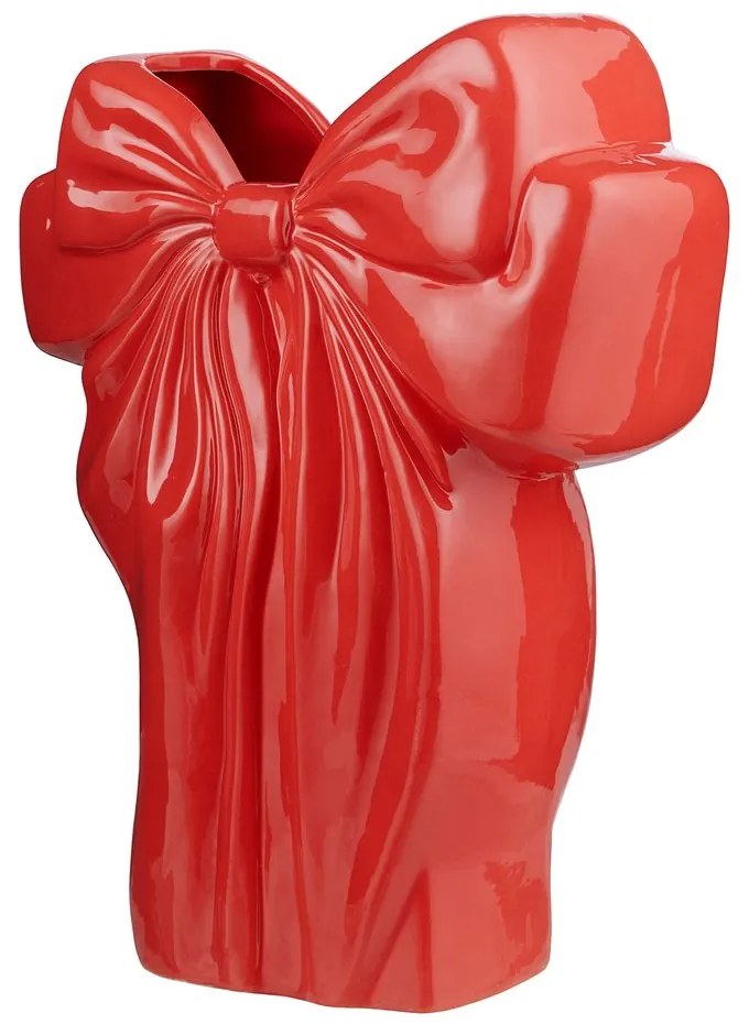 PRESENT Váza mašle 26 cm - červená