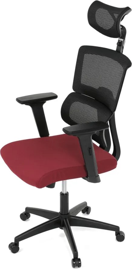 Kancelářská židle KA-B1025 BOR, houpací mechanismus, červená síťovina (63 x 68) cm
