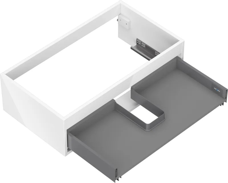 Mexen Box-A, závěsná skříňka 80 cm, 1 zásuvka, bílá lesklá, 91AX0-0800-235-1-00