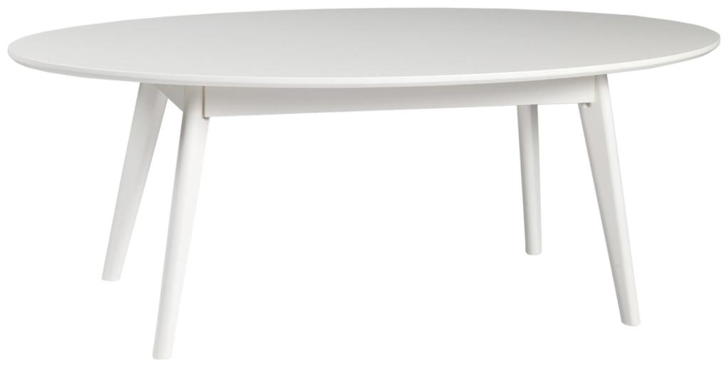 Bílý kaučukový konferenční stolek Rowico Muya, 130 cm