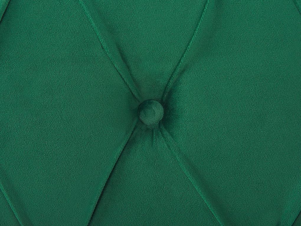 Postel zelená sametová 160x200 cm AVALLON Beliani