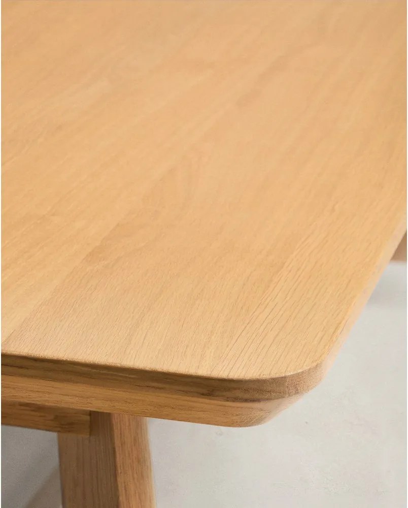 Jídelní stůl s deskou v dubovém dekoru 100x220 cm Idun – Kave Home