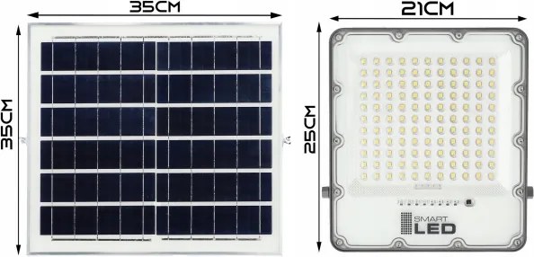 LED Stmívatelný solární reflektor LED/150W/3,2V 5000K 15000 mAh IP65 černá + DO