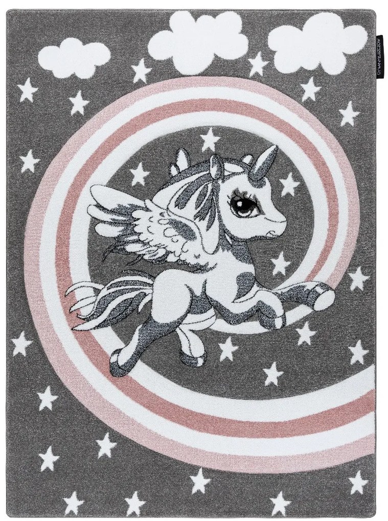 Dywany Łuszczów, Dětský kusový koberec Petit Pony grey, 160x220, šedá, dětský pokoj