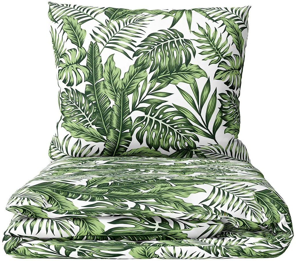 Bavlněné ložní povlečení Jungle Leaves - 100% bavlna Renforcé - 70 x 90 cm + 140 x 200 cm