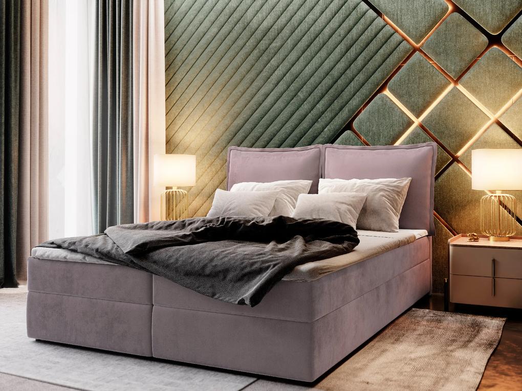 MSL Kontinentální čalouněná postel LOTO (180 x 200 cm) Barva látky: POSO 06