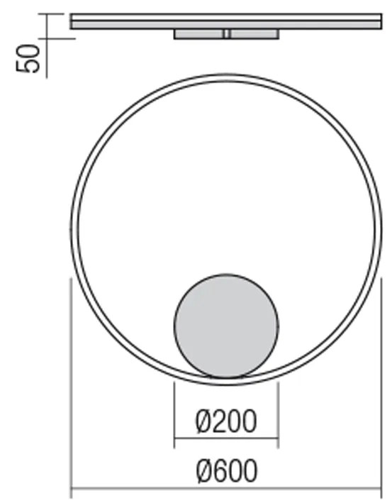 Redo 01-1702 nástěnné LED stmívatelné svítidlo Orbit pískově bílé, 40,5W, 3000K, ø60cm