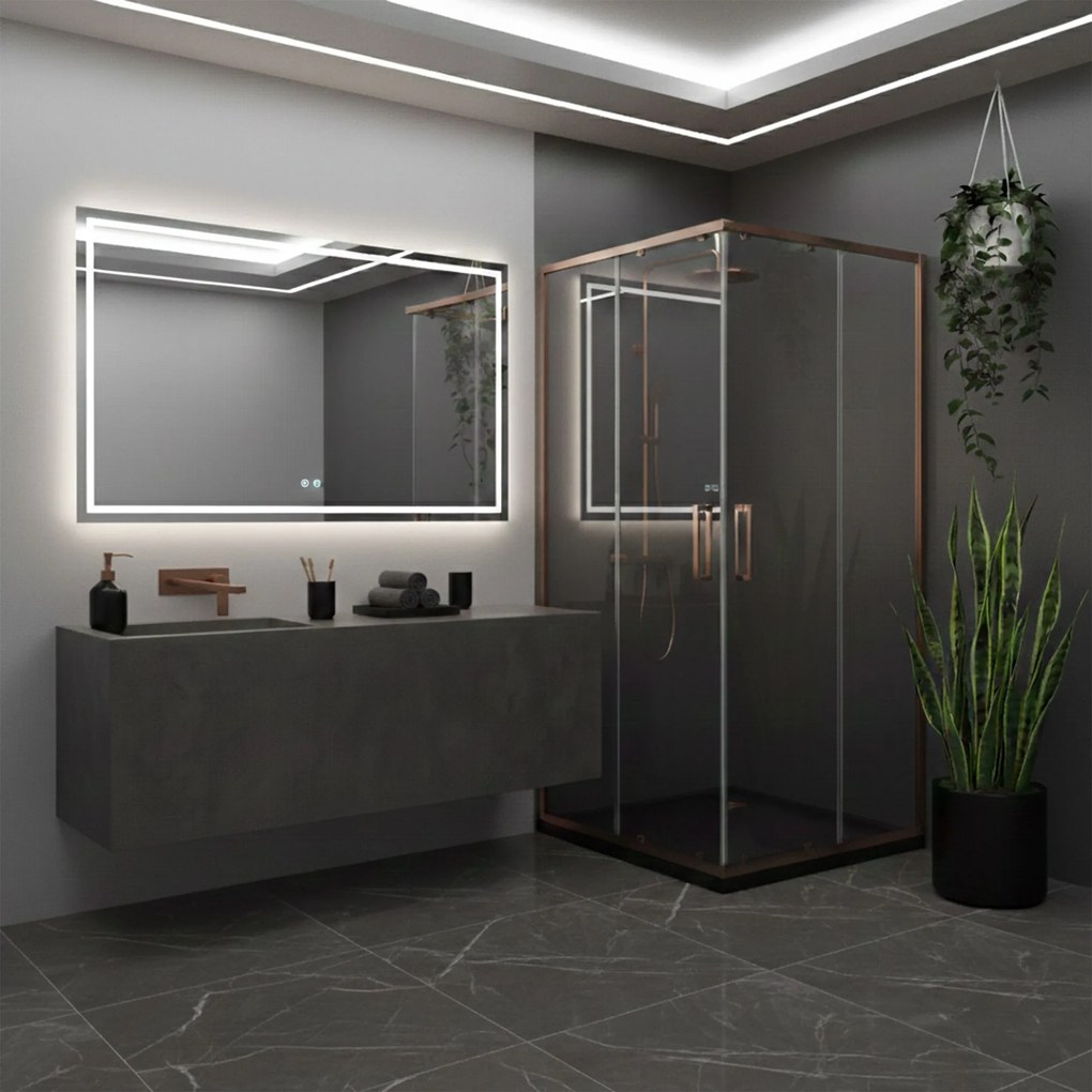 Rea, Sprchový kout REA City 80x80 Copper Brush, REA-K6982