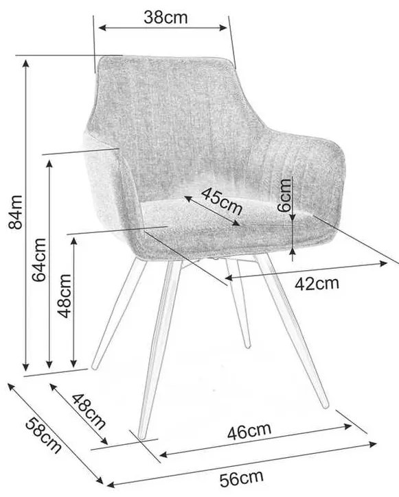 Jídelní židle Tansy, šedá