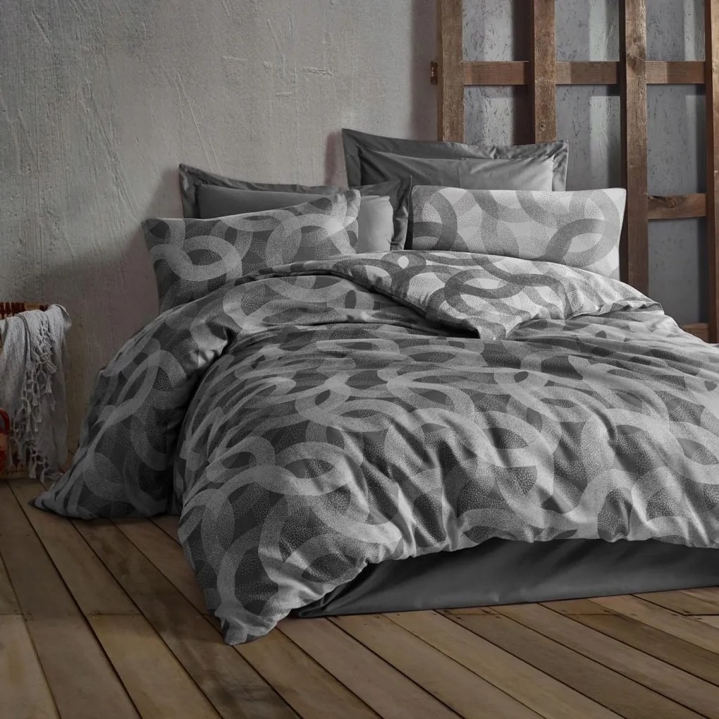 Povlečení Jacquard Spoty Antracit 160x200 Cottonlove Darymex