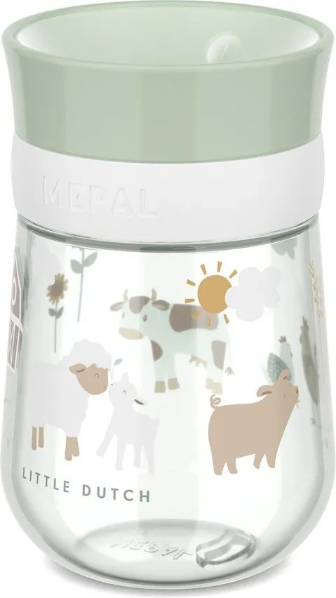 Světle zelený plastový dětský hrnek 300 ml Little Farm – Mepal
